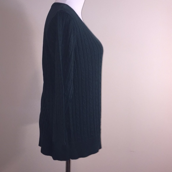 Laura Scott | Sweaters | Laura Scott Hunter Green Knit Sweater | Poshmark